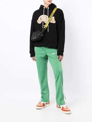Palm Angels Bear Motif Hoodie - Black