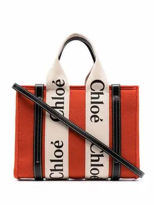 Chloé Small Woody Tote Bag Orange