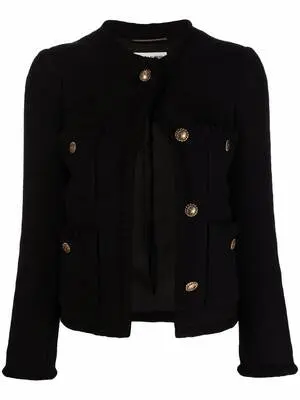 Saint Laurent Logo-button Tweed Jacket