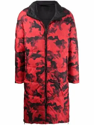 Michael Kors Camouflage-print Reversible Coat