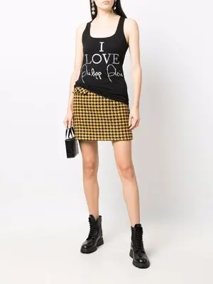 Philipp Plein Crystal-embellished Tank Top - Black