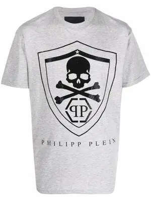 Philipp Plein Skull-logo Print T-shirt - Grey