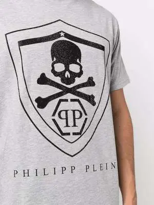 Philipp Plein Skull-logo Print T-shirt - Grey