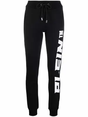 Philipp Plein Logo-print Cotton Joggers - Black