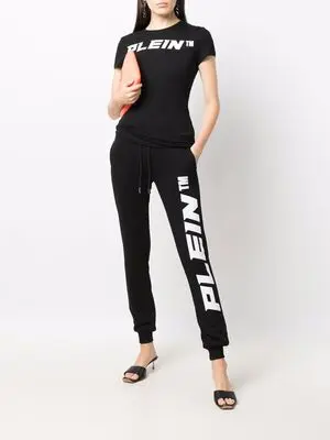Philipp Plein Logo-print Cotton Joggers - Black