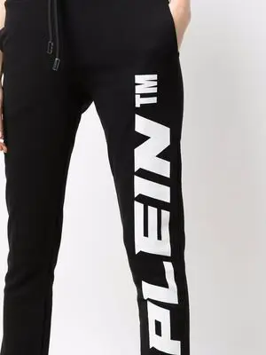Philipp Plein Logo-print Cotton Joggers - Black