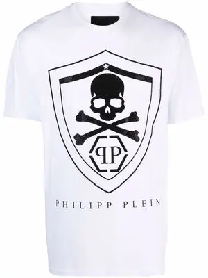 Philipp Plein Rhinestone Logo T-shirt - White