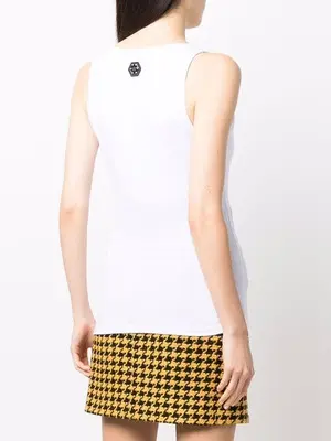 Philipp Plein Crystal-embellished Tank Top - White