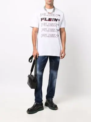 Philipp Plein Plein Repeat Logo T-shirt - White