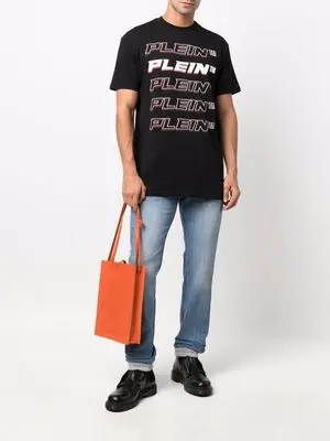Philipp Plein Plein Repeat Logo T-shirt - Black