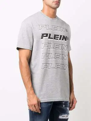Philipp Plein Plein Repeat Logo T-shirt - Grey