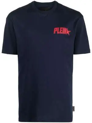 Philipp Plein Plein Star Logo Print T-shirt - Blue