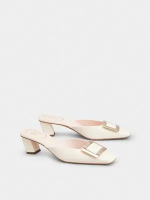 ROGER VIVIER Belle Vivier Mules In Patent Leather