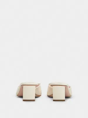 ROGER VIVIER Belle Vivier Mules In Patent Leather