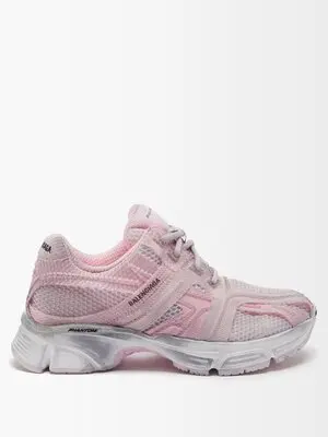 Balenciaga Balenciaga - Phantom Mesh Trainers - Womens - Pink White Pink White