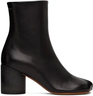 MAISON MARGIELA MM6 Maison Margiela White Anatomic Ankle Boots - T8013 Black