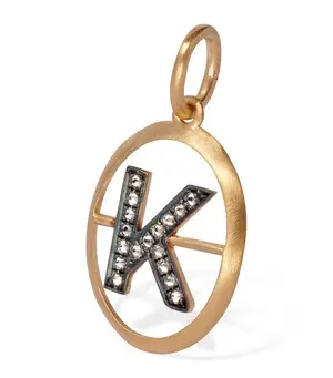 Annoushka Yellow And Diamond Initial K Pendant - Gold