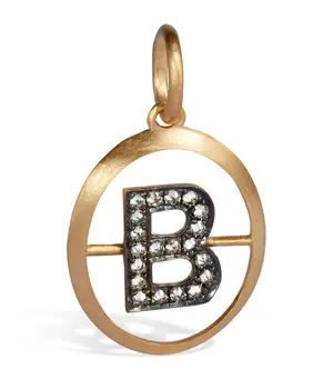 Annoushka Yellow And Diamond Initial B Pendant - Gold