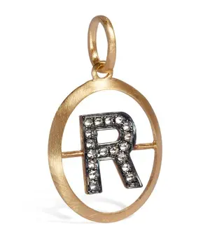 Annoushka Diamond Initial R Pendant - Gold