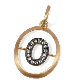 Annoushka Yellow And Diamond Initial O Pendant - Gold