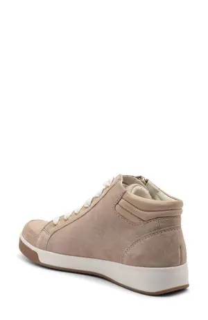 ARA Rei High Top Sneaker - Sand Suede/glitter