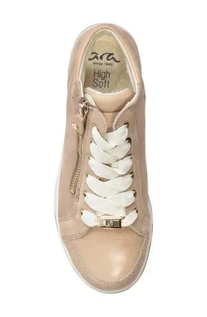 ARA Rei High Top Sneaker - Sand Suede/glitter