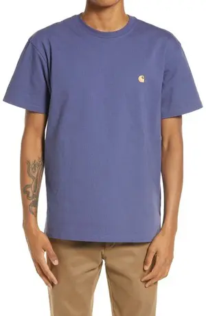 Carhartt Work In Progress Chase Crewneck T-shirt Cold Viola / Gold
