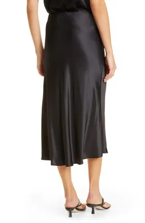 Rails Maya Satin Side Slit Skirt
