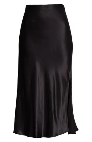 Rails Maya Satin Side Slit Skirt