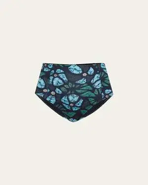 Ulla Johnson Zahara Bikini Bottoms - Blue/black