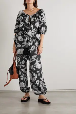 Fil De Vie Juno Paisley-print Cotton-batiste Blouse