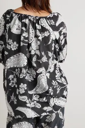 Fil De Vie Juno Paisley-print Cotton-batiste Blouse