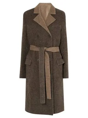PETER DO Belted Double-breasted Llama-blend Coat