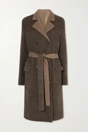 PETER DO Belted Double-breasted Llama-blend Coat