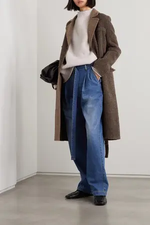 PETER DO Belted Double-breasted Llama-blend Coat