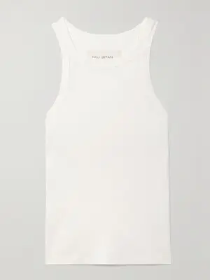NILI LOTAN Jennifer Ribbed Tank - White