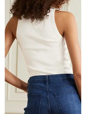 NILI LOTAN Jennifer Ribbed Tank - White