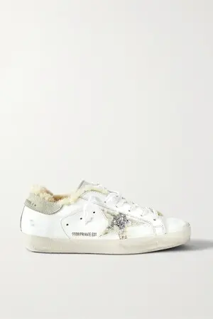 Golden Goose Distressed Leather Sneakers For Women