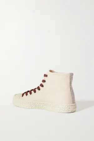 Acne Studios Ballow Printed Cotton-canvas High-top Sneakers