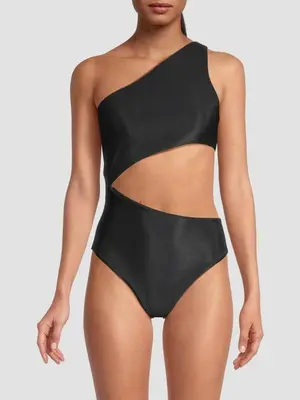 Beach Riot Celine Cutout Swimsuit - Black