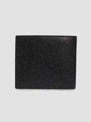 Thom Browne Pebble-grain Leather Bi-fold Wallet - Black