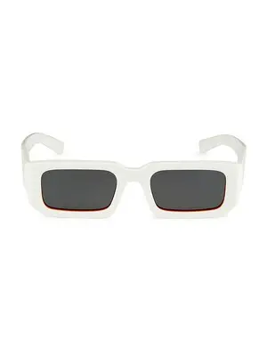 Prada 06ys 53mm Solid Sunglasses White Dark Grey