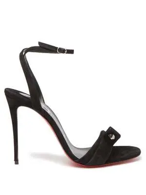 CHRISTIAN LOUBOUTIN Christian Louboutin - Umberta 100 Studded Suede Sandals - Womens - Black - Black