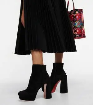 CHRISTIAN LOUBOUTIN Movida 130 Suede Ankle Boots
