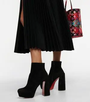 CHRISTIAN LOUBOUTIN Movida 130 Suede Ankle Boots