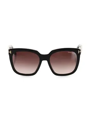TOM FORD Amarra 55mm Square Sunglasses Black