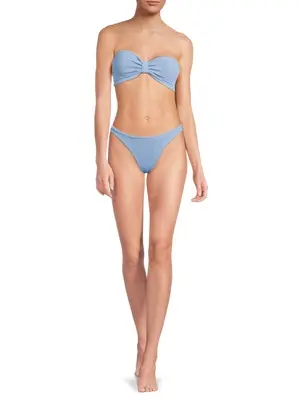 Hunza G Jean Bow Two-piece Bikini Set - Cornflower