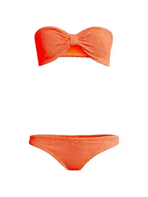 Hunza G Jean Bow Two-piece Bikini Set Orange