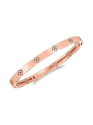 Roberto Coin Love In Verona 18k Rose Gold & 0.15 Tcw Diamond Bangle Bracelet Rose Gold