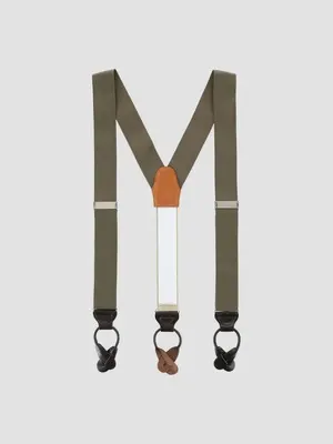 Trafalgar The Hudson Brace Suspenders - Buff Khaki
